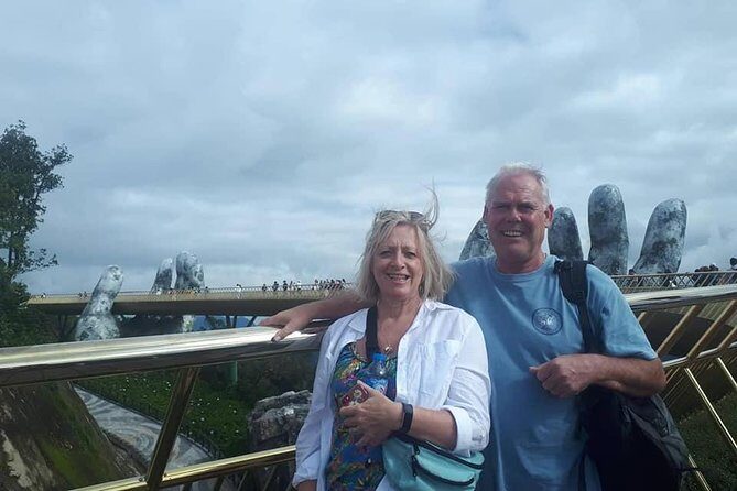 Golden Bridge-Monkey mountain-Dragon Bridge -Marble Mountain Fullday PrivateTour - The Golden Bridge: An Engineering Marvel