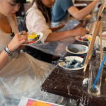 Osaka: Paint and Wine "Japan scenery and Seasons" - What You’ll Experience — Step by Step