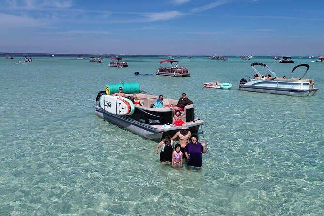 Private Crab Island Charter with Inflatables - Navigating to Crab Island