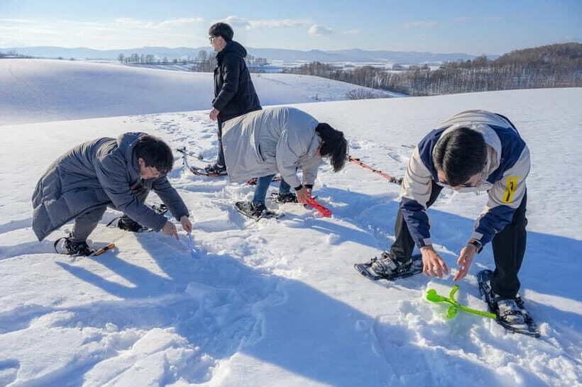 Snowshoeing on a Sparkling Biei Hill & Winter Cafe Time - Warming Up at the Local Cafe