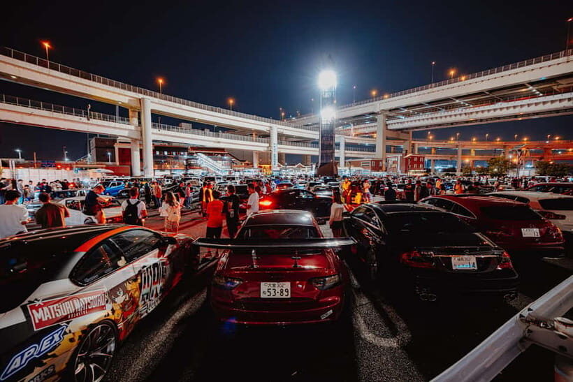 Tokyo: Daikoku Car Meet Night Tour by sports cars - The Experience at Daikoku PA