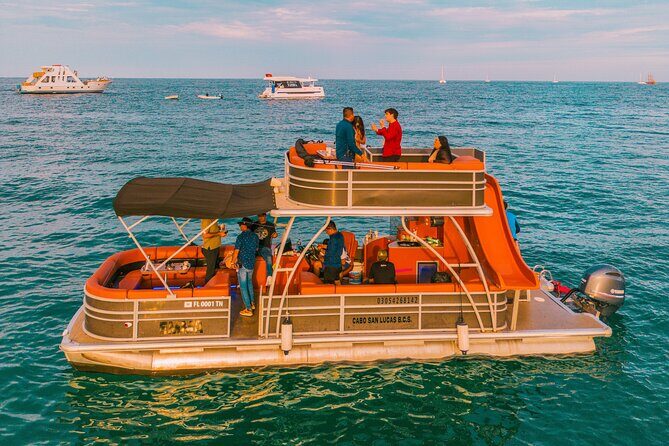 Yacht With Slide in Cabo San Lucas | 45 FT Pantoon - Why This Tour Is a Great Value