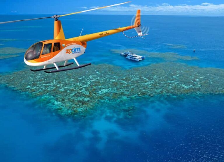 Cairns: Great Barrier Reef Pontoon, Travel by Helicopter - Transportation and Group Size