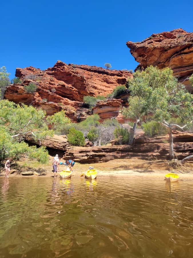 Explore the Hidden Gorges: Kalbarri N.P, 4WD, Hike, Canoe - Canoeing the Murchison River