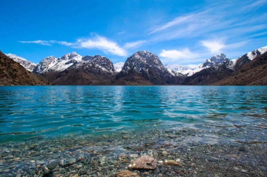 From Samarkand: Day tour to the Tajiksitan Alexander lake. - The Snake Lake Waterfall