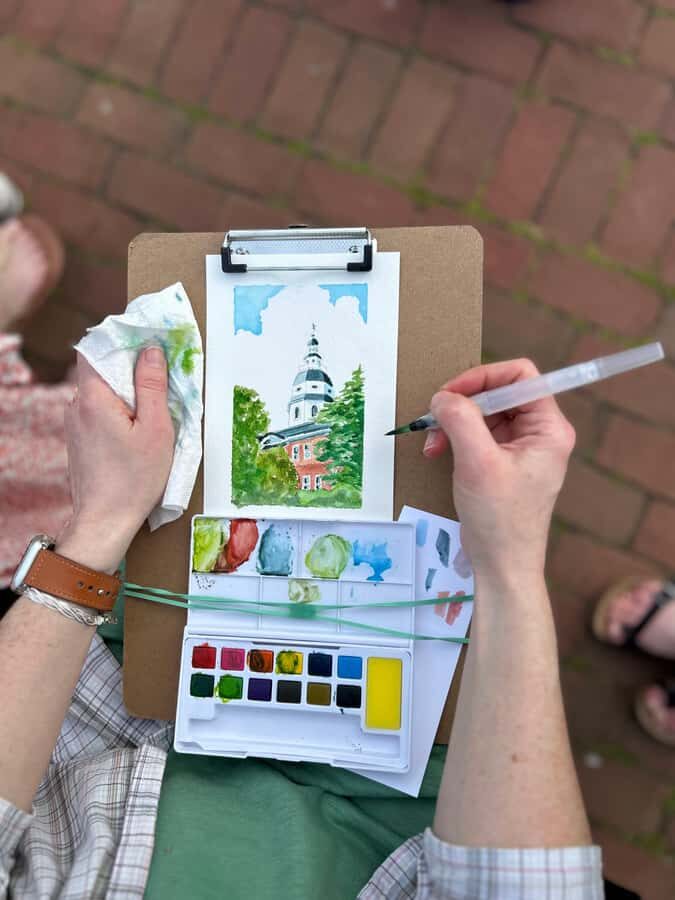 Annapolis: Outdoor Painting Activity at MD State House - The Artistic Process