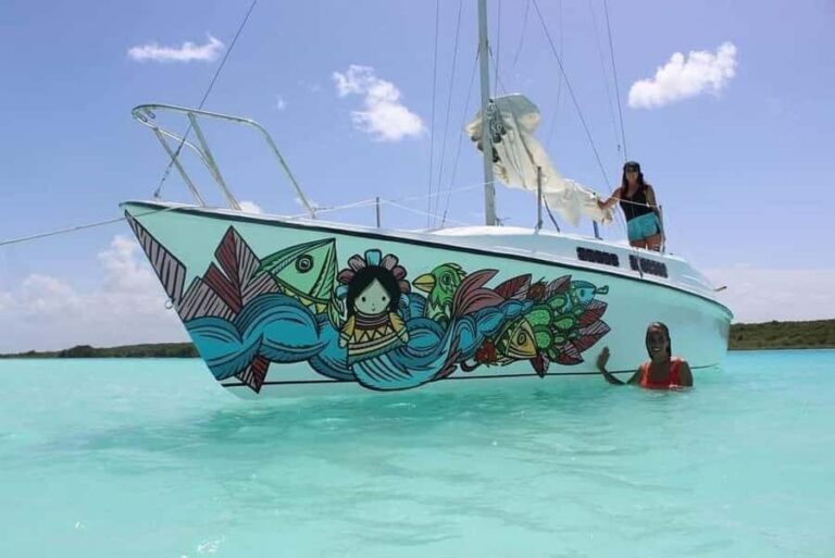 Bacalar: 7 Colors Lagoon Sailing Tour with Snacks & Drinks - The Itinerary in Detail