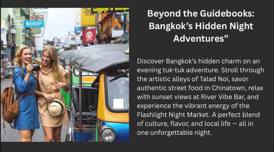Bangkok: Hidden Night Adventures Tuk-Tuk Tour with Food - Detailed Breakdown of the Itinerary