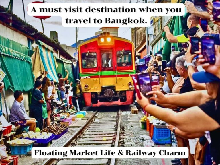 Bangkok Private Van Charter: Floating & Railway Market Tour - Detailed Breakdown of the Itinerary