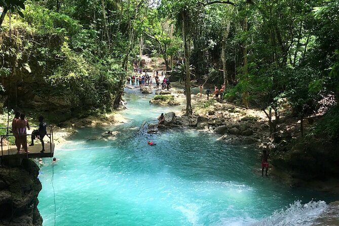 Blue Hole Falls with Horseback Ride Adventure from Montego Bay - First Stop: The Blue Hole in Ocho Rios