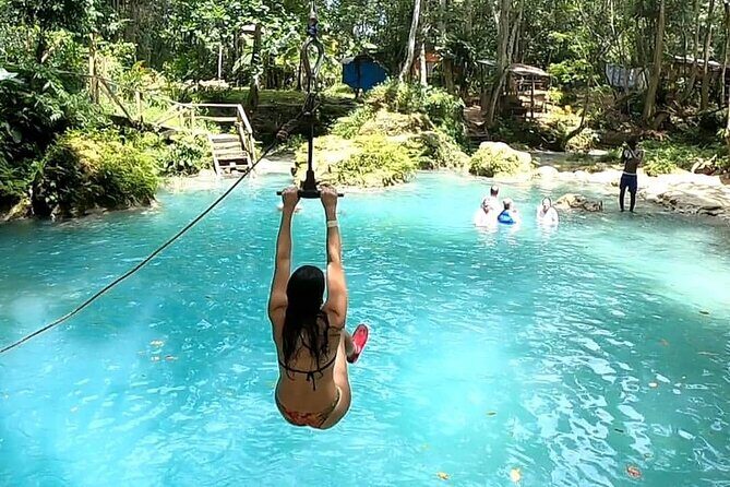 Dunn's River Falls & Blue Hole Tour Ocho Rios -Admission Included - First Stop: The Blue Hole and Secret Falls