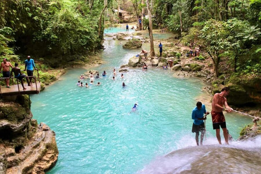 From Falmouth: Combo Blue Hole & River Tubing Tour - The Experience in Detail