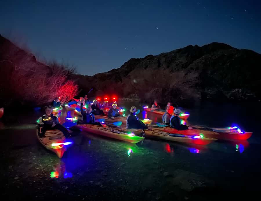 From Las Vegas: Moonlight Kayak Tour on the Colorado River - The Itinerary in Detail