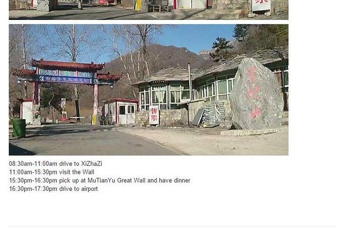 Jiankou Great Wall at XiZhaZi Villiage transfer by Licensed Cab - Practical Tips for Your Visit