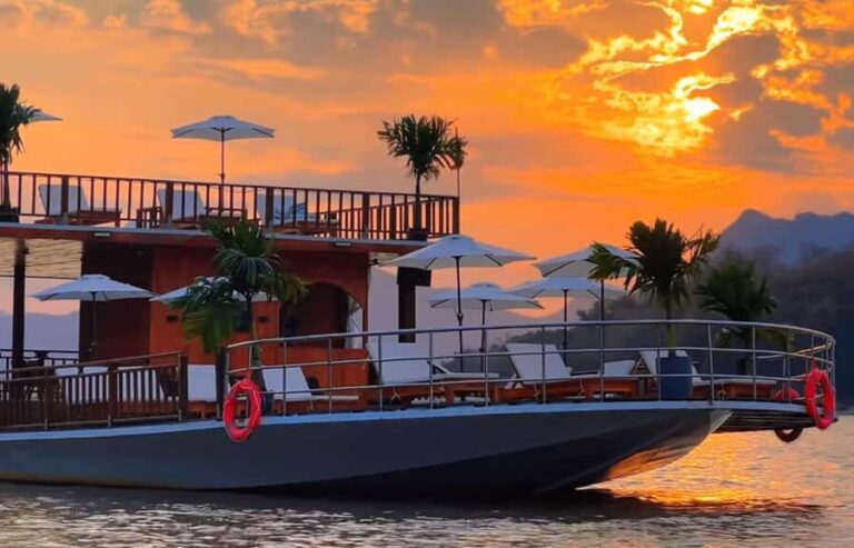 Luang Prabang:Mekong River Sunset Cruise/Kuang Si Rafting - The Scenic Rafting Experience