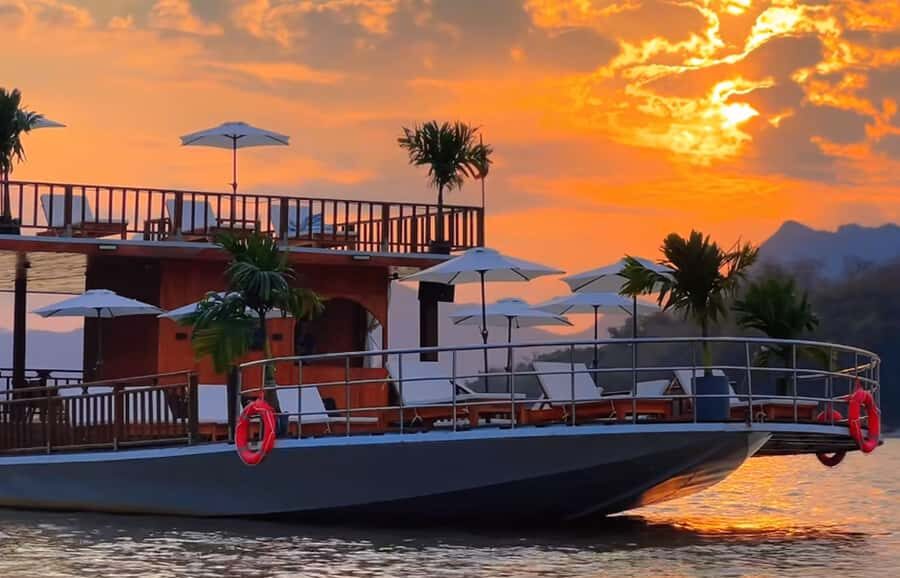 Luang Prabang:Mekong River Sunset Cruise/Kuang Si Rafting - The Scenic Rafting Experience