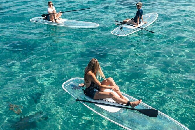 Paddle Through Paradise on a Transparent Paddleboard. - Key Points