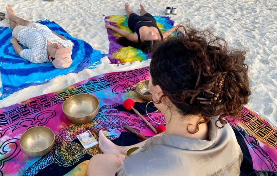 Playa Del Carmen: Sunrise Beach Sound Bath with Bronze Bowls - The Itinerary in Detail