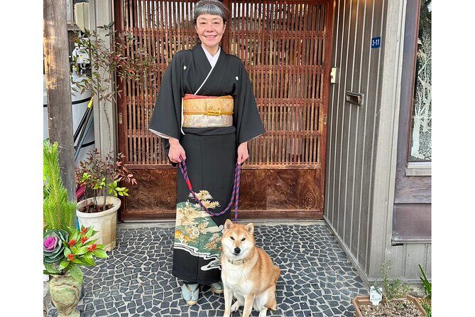 Private Kimono Stroll in Toyama City Possibly with a Shiba Inu - Scenic Walk Along Itachi River