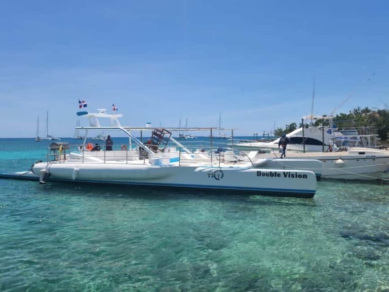 Punta Cana: Exclusive Private Catamaran Tour to Saona Island  VIP Service - The Highlights of Sailing and Stops