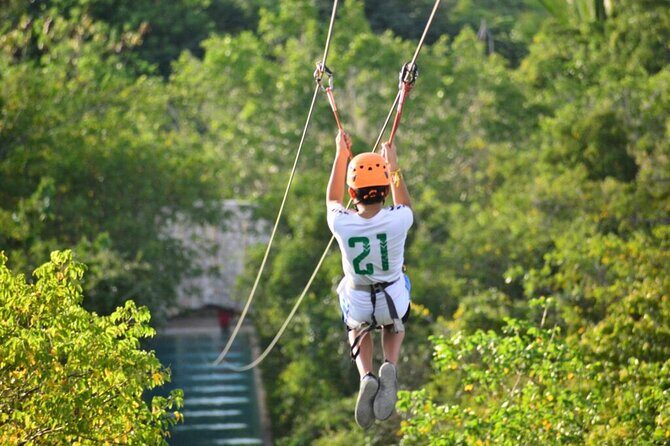 Punta Cana Ziplines, Hanging Bridge, and Waterfall Pool Adventure - Cool Down at the Waterfall Pool