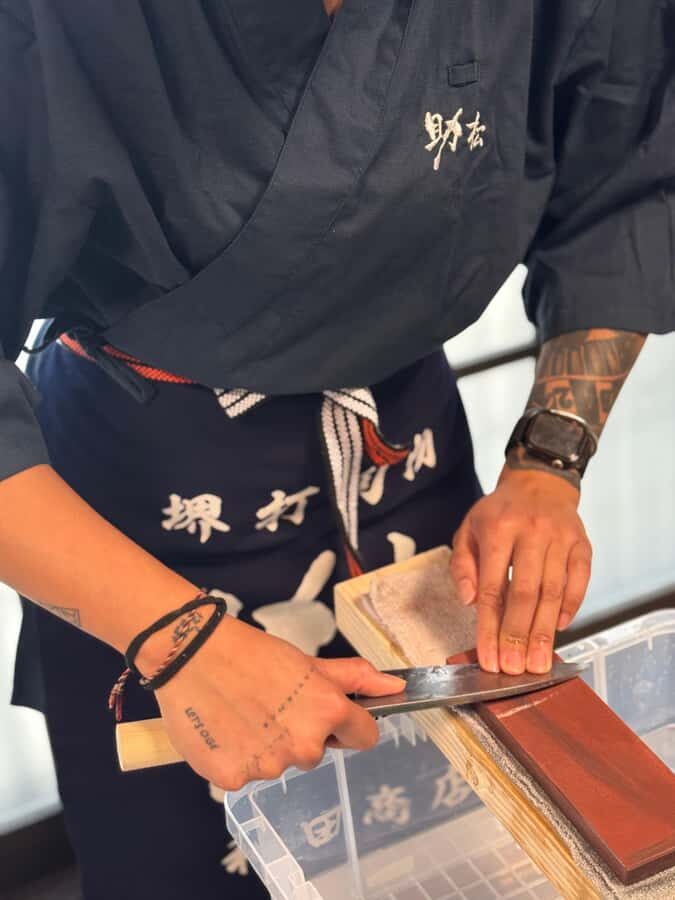 Sakai: Japanese Knife Sharpening Experience - The Heart of the Experience: Sharpening with Whetstones