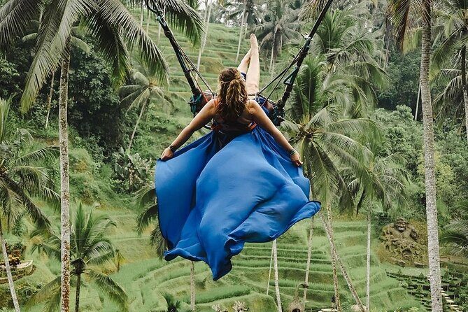 Ubud Monkey Forest, Scenic Rice Terrace with Swing and Waterfall - The Thrill of Bali Swing at Happy Swing Bali
