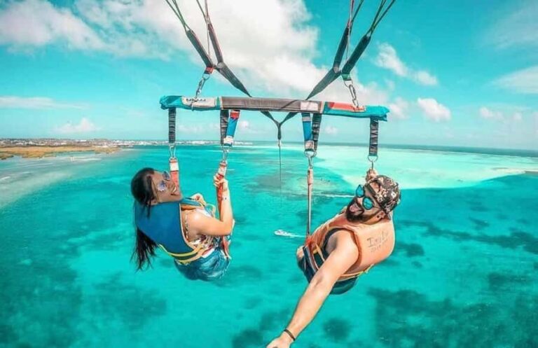 Fly over the 7-Colored Sea Parasail San Andres + Go PRO Camera Included - The Itinerary in Detail