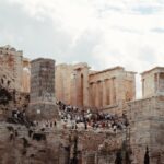 The Parthenon temple on the Acropolis hill in Athens Greece