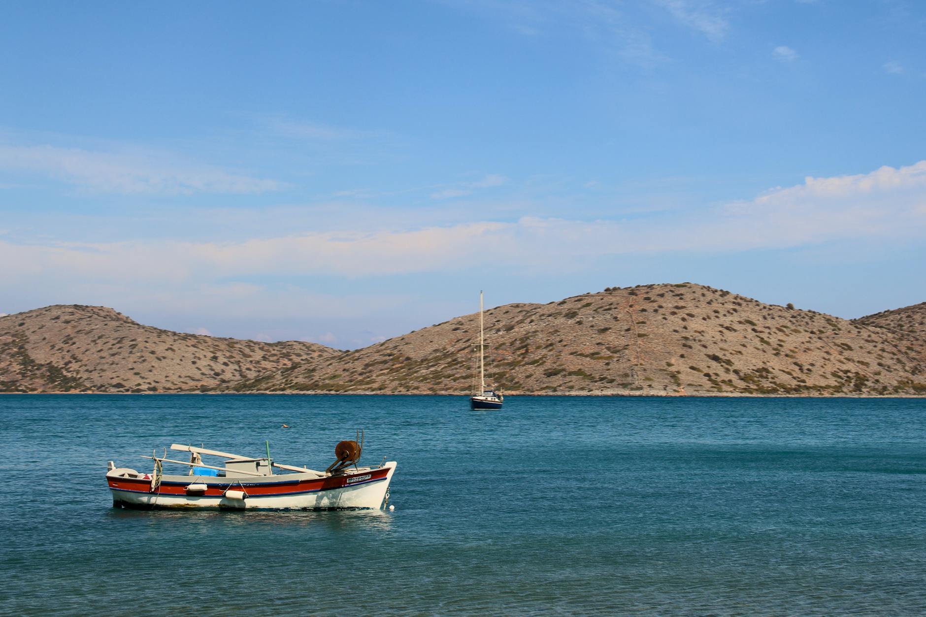 Fishing boats on the Aegean near Crete