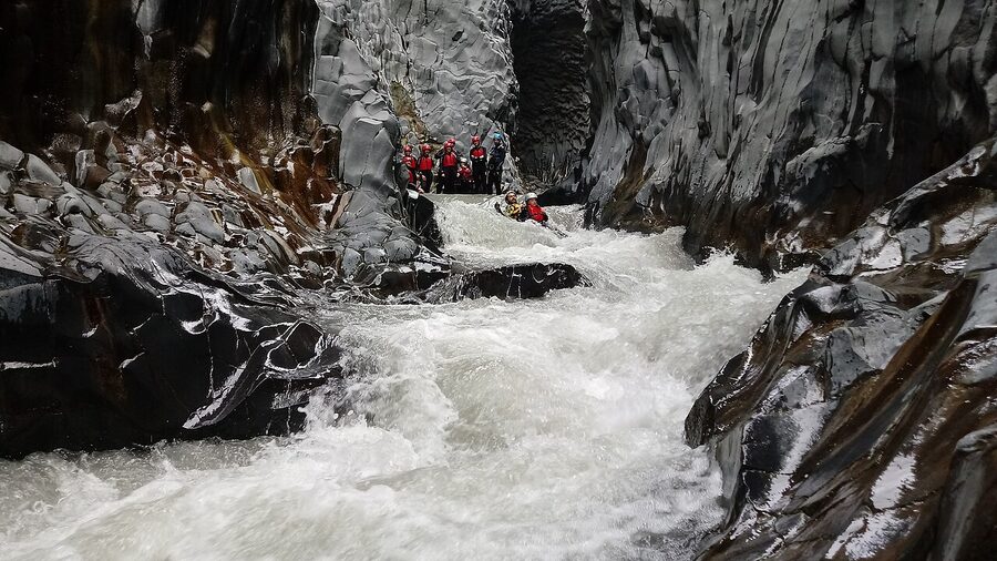 Alcantara Gorge Sicily columnar basalt
