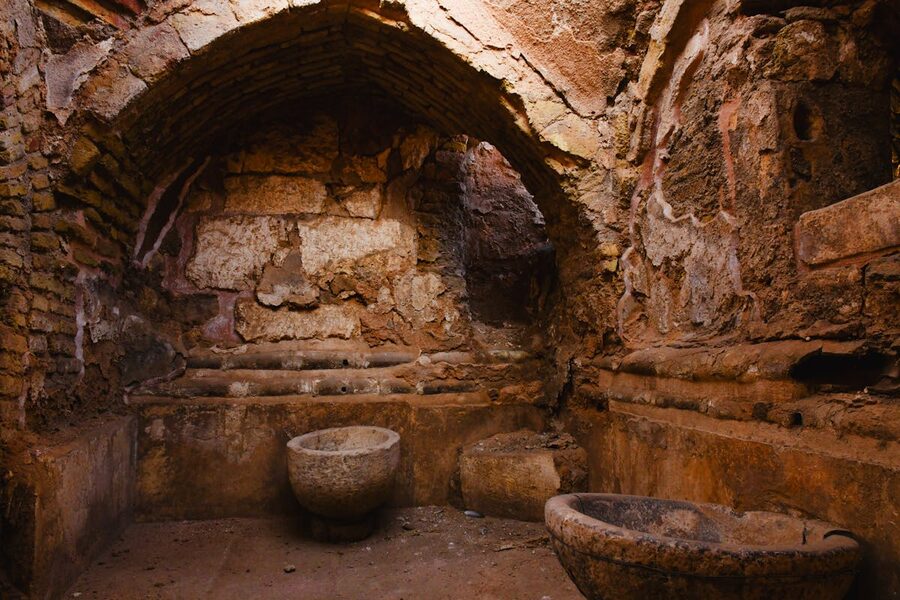 Ancient stone bath in Harran Turkey