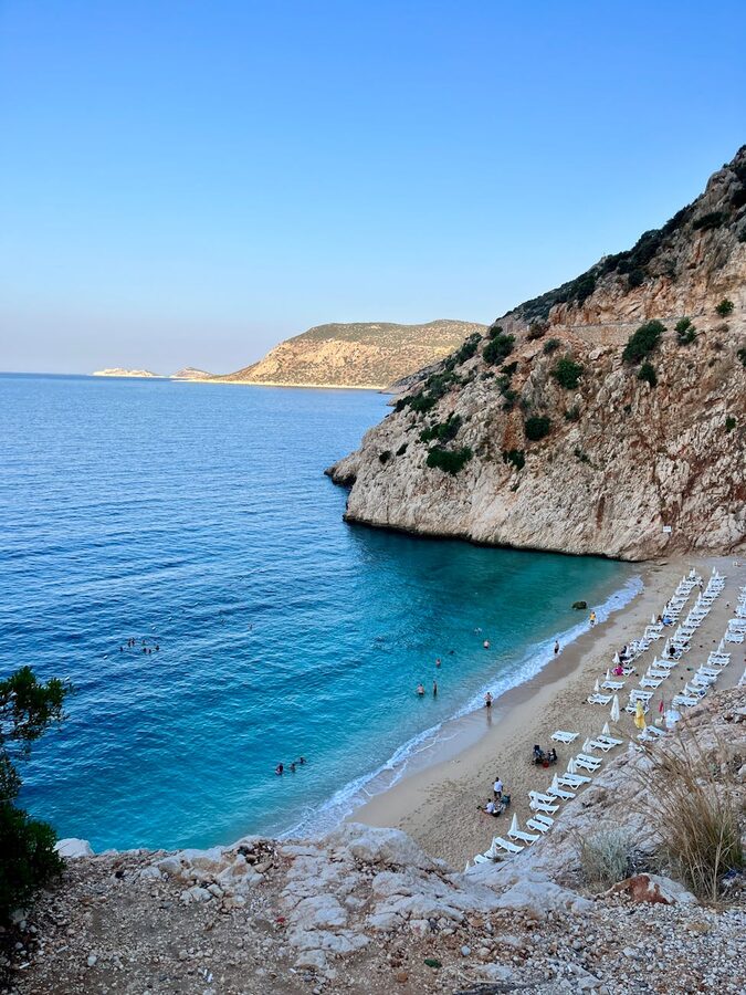 Antalya beach swimming
