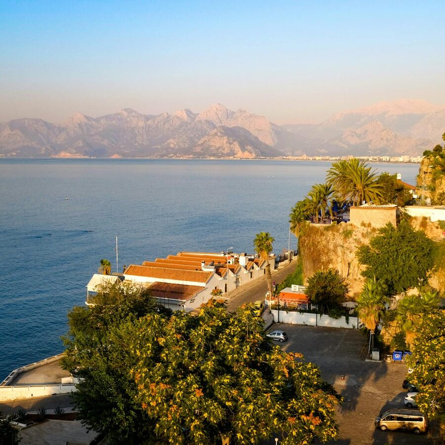 Antalya cliffs and sea