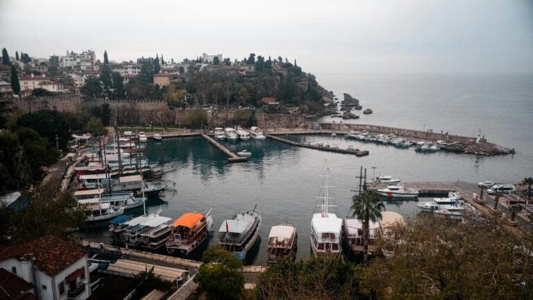 Antalya coast aerial view