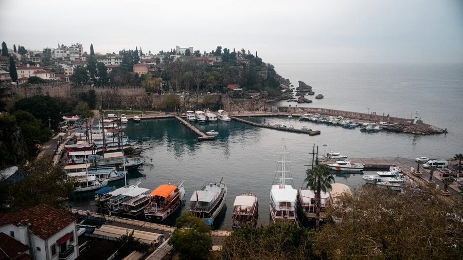 Antalya coast aerial view