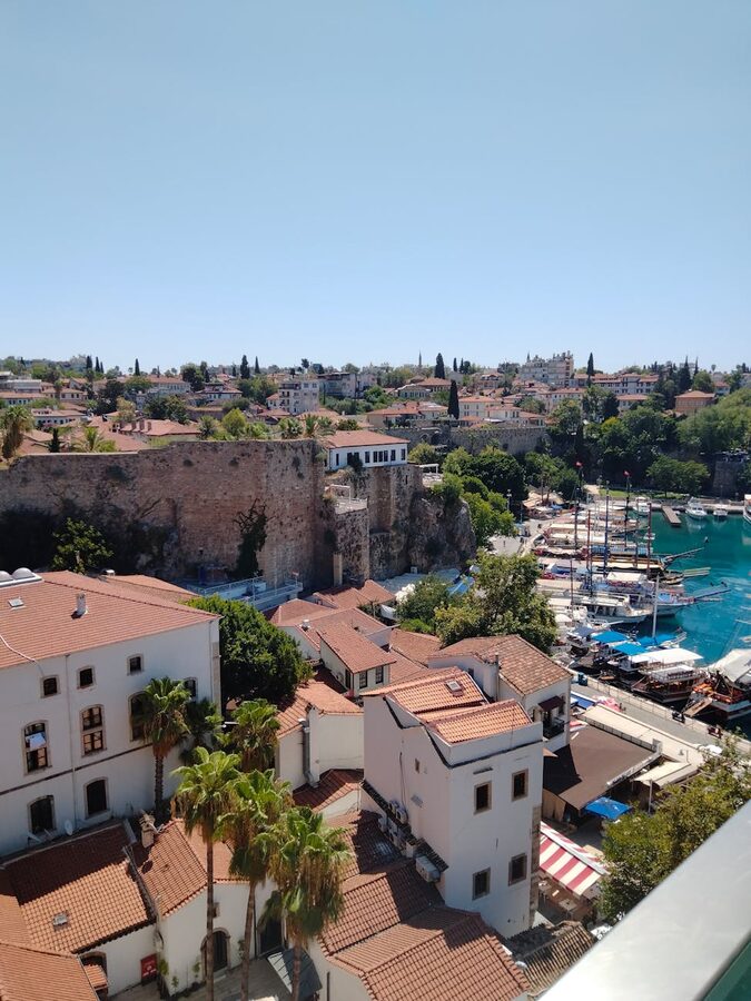 Antalya harbor with boats