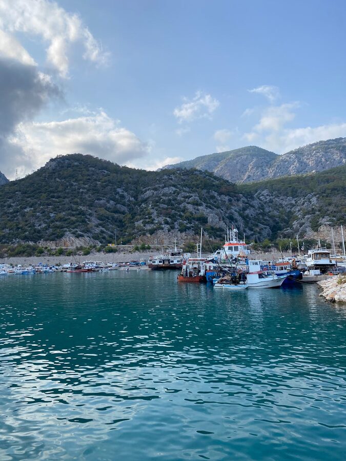 Antalya marina at sunset
