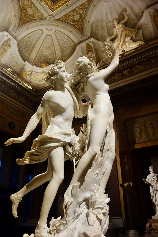Bernini's Apollo and Daphne sculpture at the Borghese Gallery