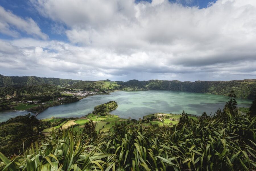 Sete Cidades lagoon Azores crater