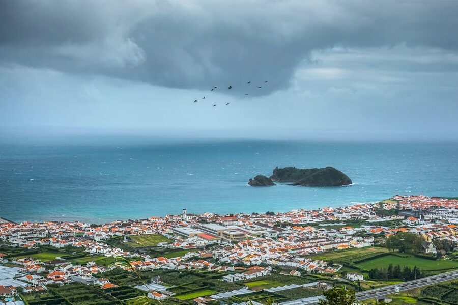 Vila Franca do Campo islet Azores aerial