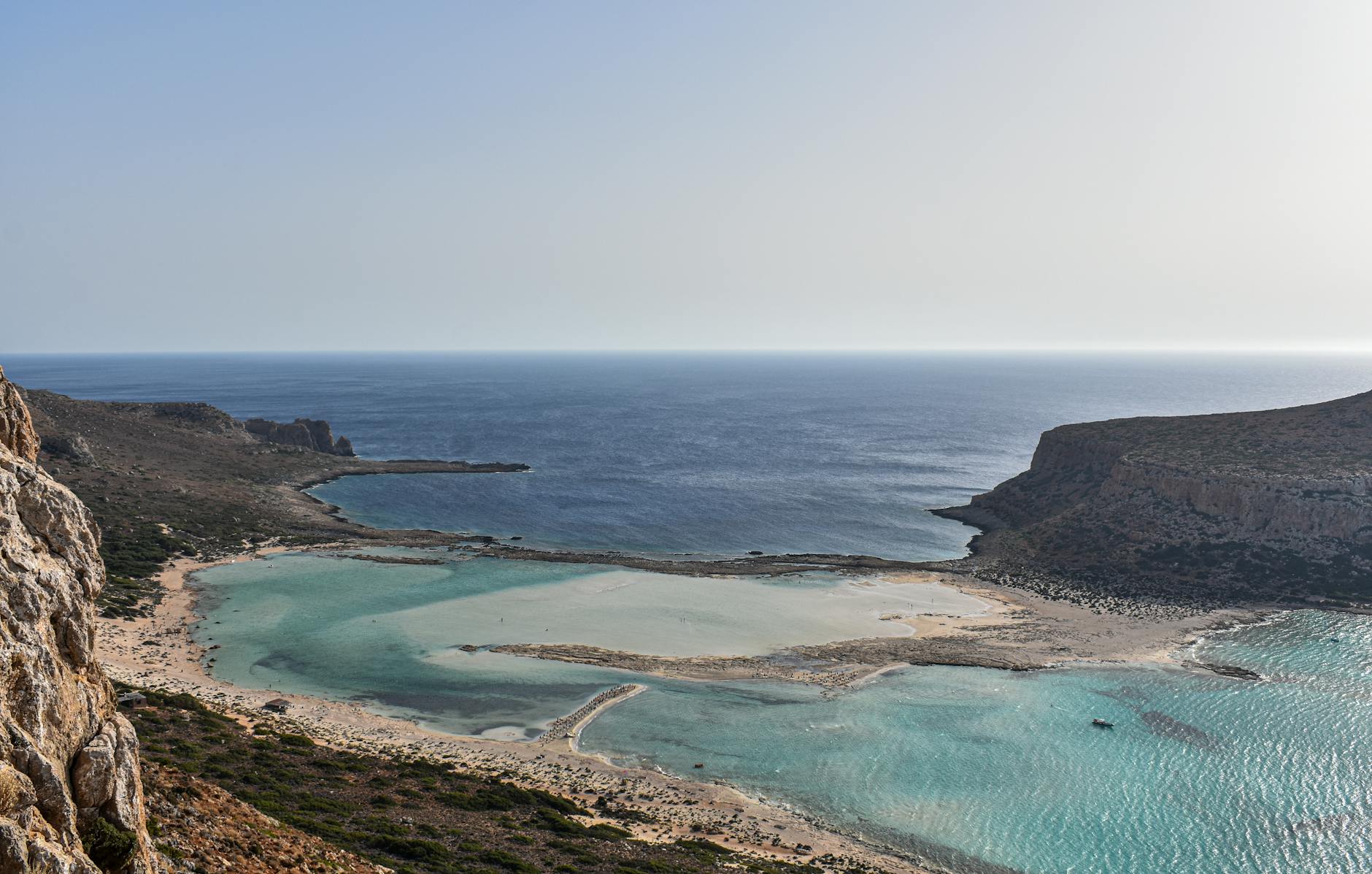Balos Lagoon azure waters and cliffs