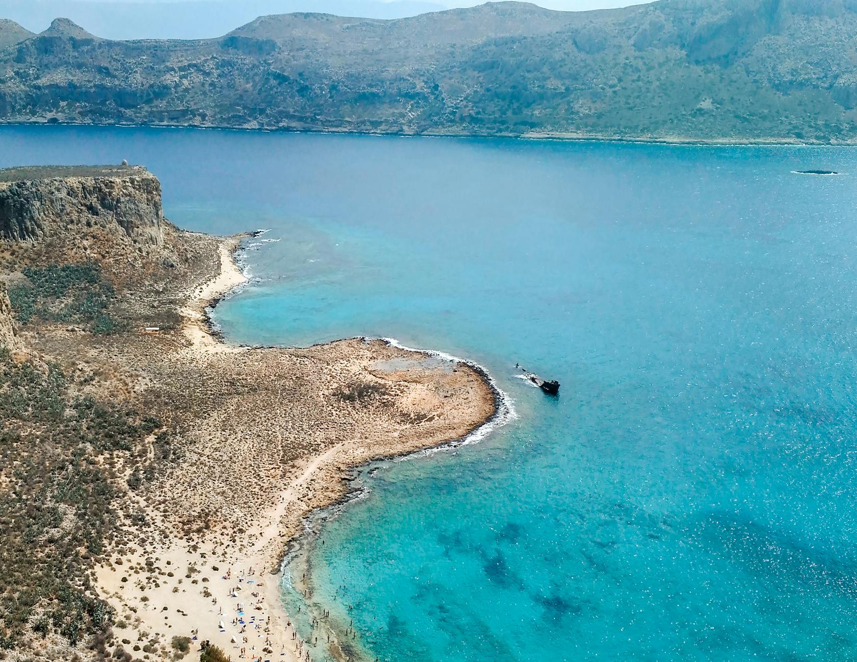 Azure waters and coastline at Balos
