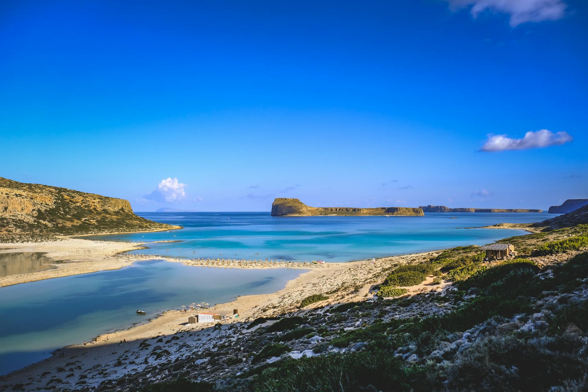 Balos beach with turquoise water view