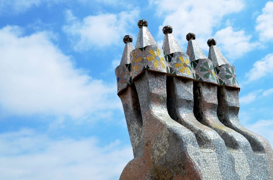 Casa Batlló rooftop chimneys