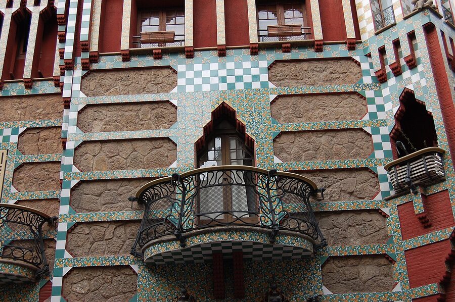 Casa Vicens balcony detail by Gaudí