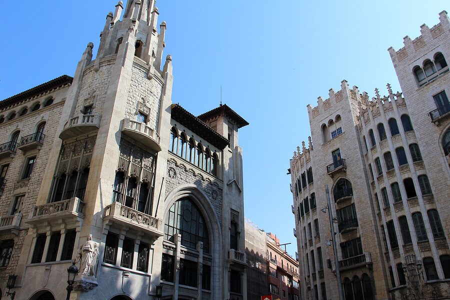 Barcelona La Ribera Via Laietana street