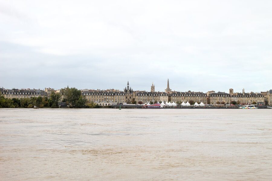 Bordeaux historical architecture along the riverfront