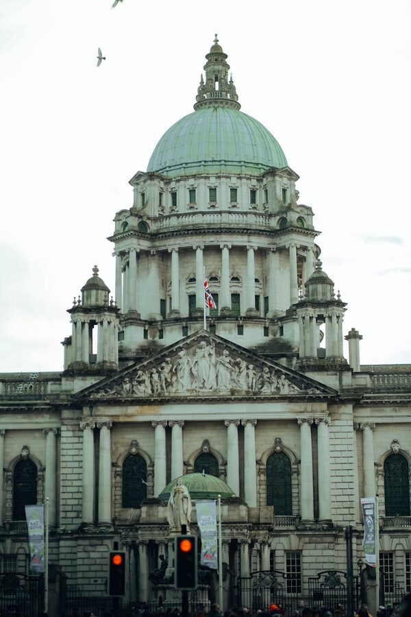 Belfast City Hall with neoclassical architecture and dome