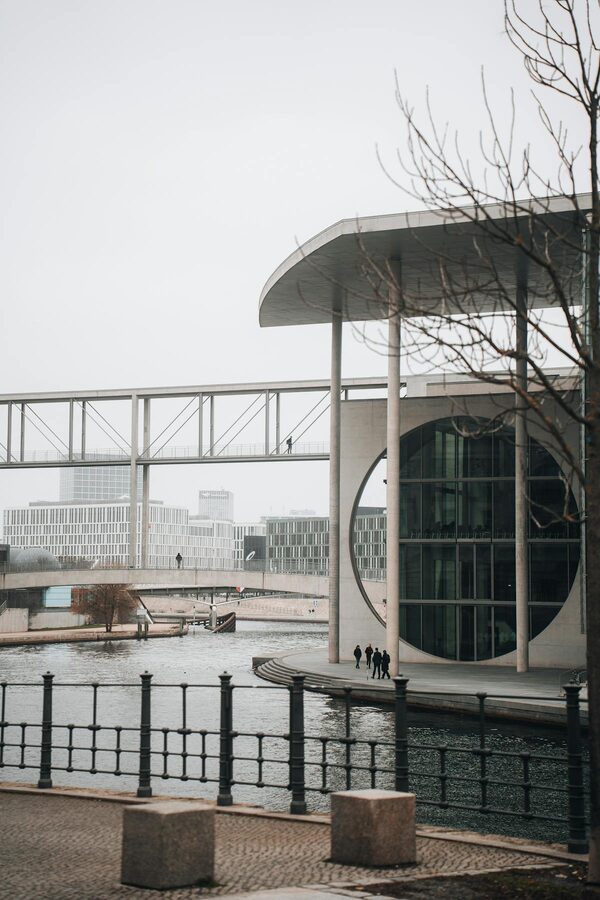 Marie-Elisabeth-Luders-Haus modern government building along the Spree River in Berlin